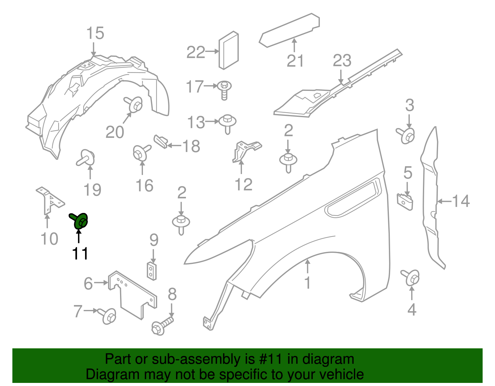 2010-2025 Ford Fender Screw W714339-S439 | Ford OEM Parts Online
