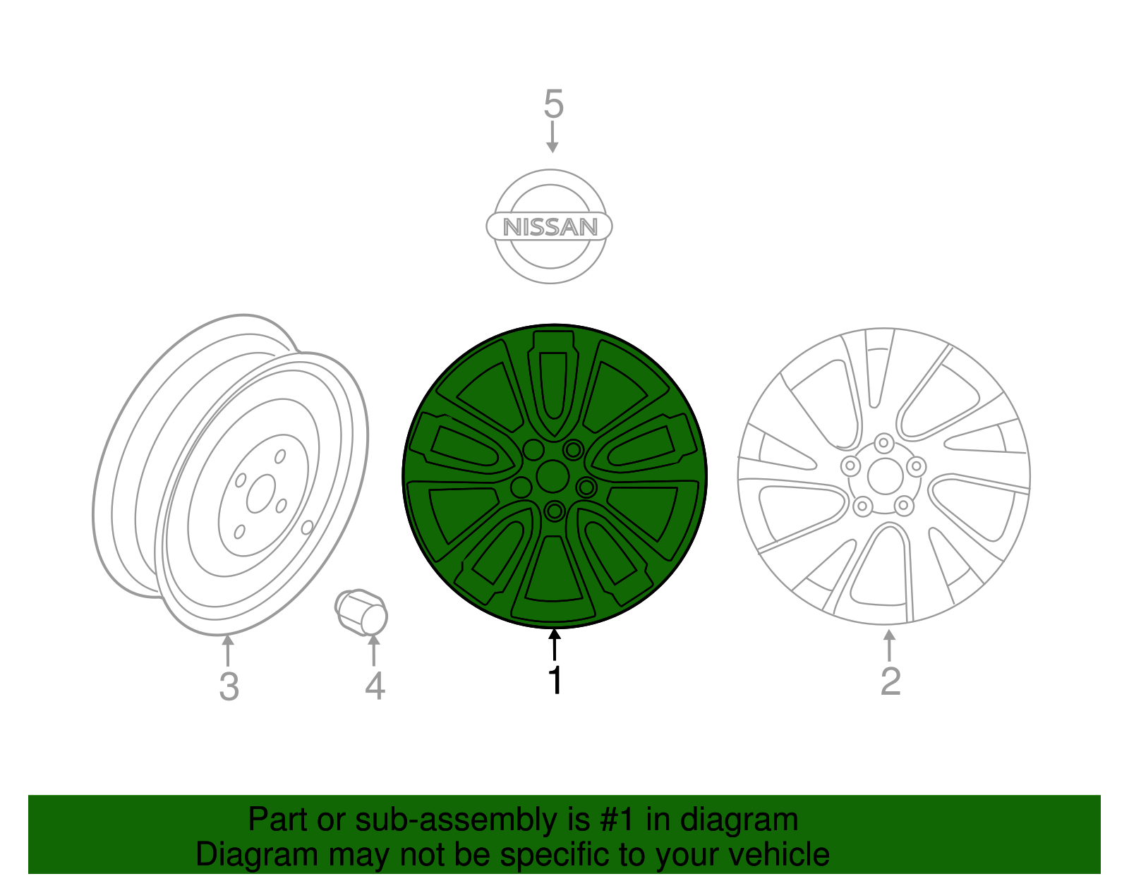 40300-3JA2C - 2013-2016 Nissan Pathfinder - Wheel, Alloy | Anicra ...