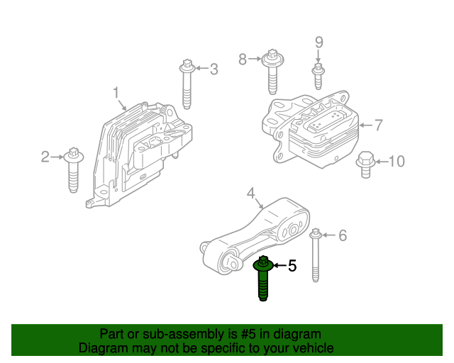 22116858061 - 2016-2022 BMW Motor Mount Bolt (22-11-6-858-061) | BMW of ...