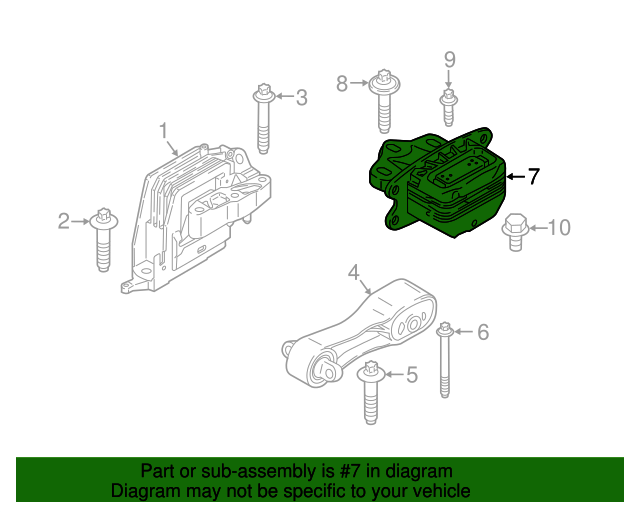 Genuine BMW 22-31-6-853-449 | Trans Mount | FREE Shipping on Most ...
