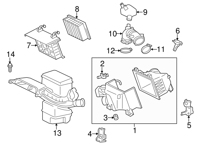 2011-2012 Toyota Sienna Upper Resonator 17893-0V050 | OEM Parts Online