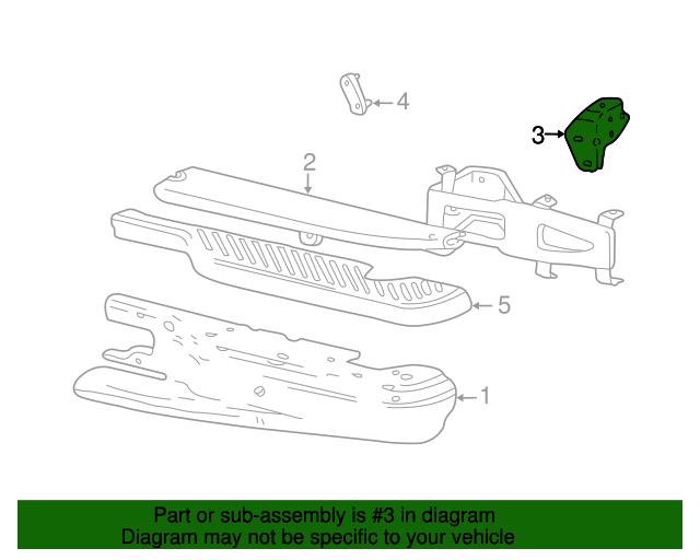 Genuine OEM Ford Part - Reinforcement Mount Bracket F75Z-17A750-AA ...