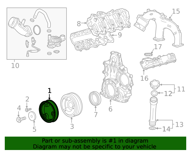 2017-2024 GM Crankshaft Pulley 12692644 GM | GMPartsDirect.com
