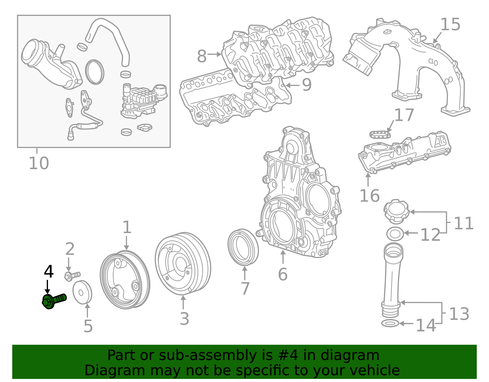 2006-2025 GM Engine Harmonic Balancer Bolt 97329601 GM | GMPartsDirect.com