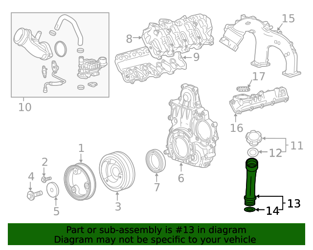 2020-2024 GM Oil Filler Tube 12695942 GM | GMPartsDirect.com