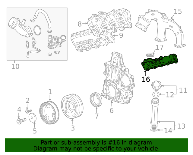 2017-2024 GM Driver Side Lower Intake Manifold 12643888 GM ...
