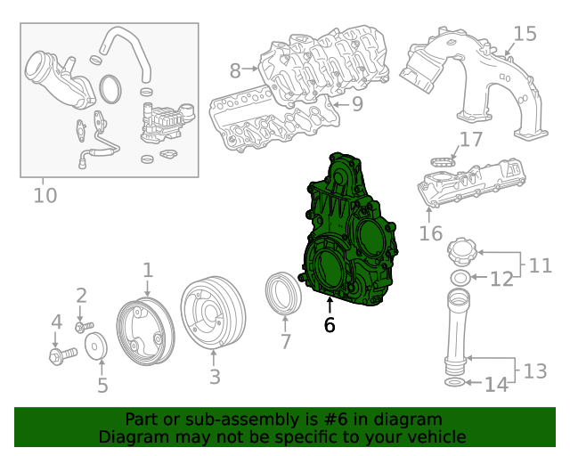 2019-2024 GM Engine Front Cover 12687775 GM | GMPartsDirect.com