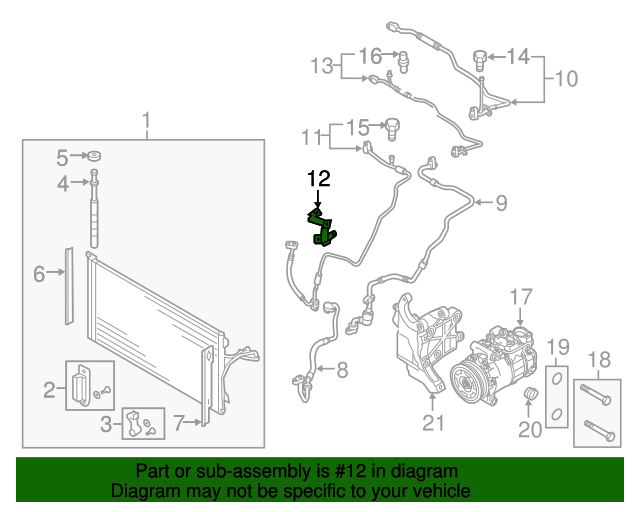 2007-2015 Audi Q7 AC Line Bracket 7L0-820-891-A | OEM Parts Online