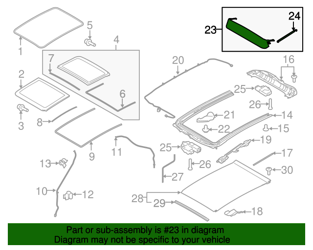 2015-2024 Porsche Macan Air Deflector 95B-877-651-A | Sunset Porsche Parts
