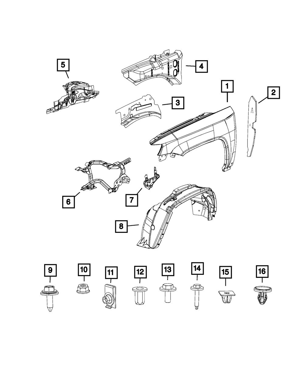 2013-2017 Jeep Compass Splash Shield, Left 5182555AD | Mopar eStore