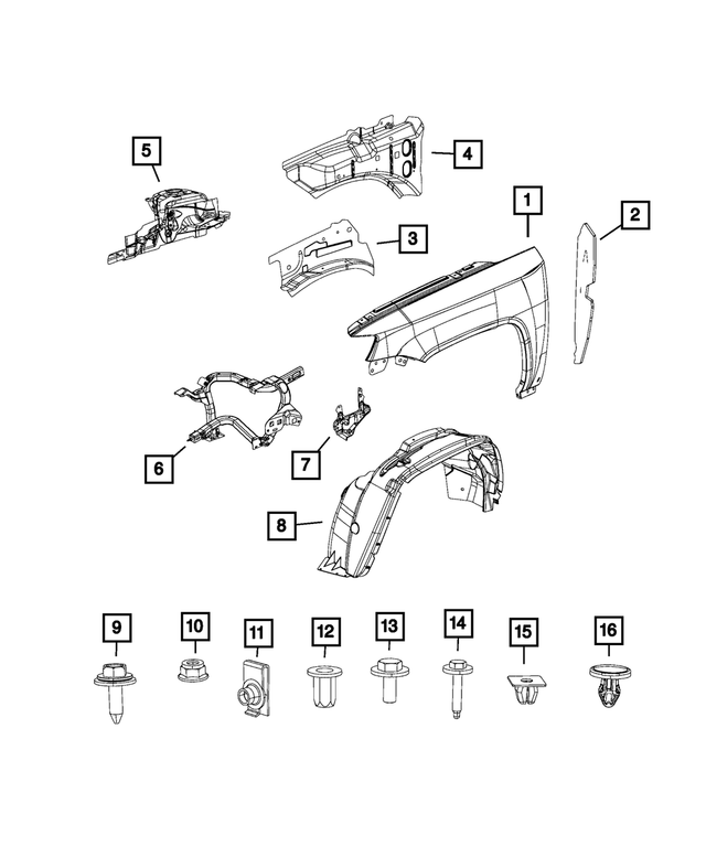 2013-2017 Jeep Compass Splash Shield, Left 5182555AD | AutoNationParts.com