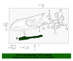 2013-2016 Chevrolet Passenger Side Head Lamp Bracket 23237127 GM ...