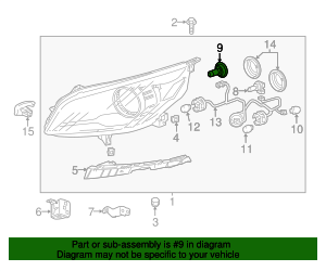 2013-2019 GM Headlamp Bulb 13586976 | GM Parts Center