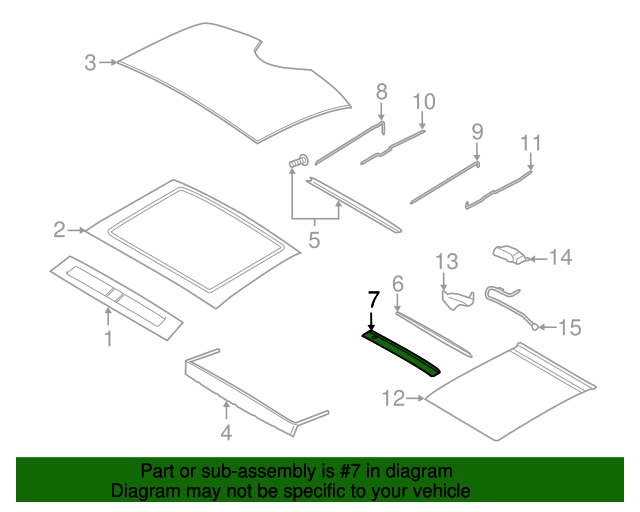 Genuine OEM Ford Part - Molding Roof Drip Rail Fini GD9Z-5450036-A ...
