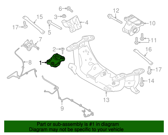 Genuine Motor Mount for 2016-2021 Land Rover | Land Rover Part ...
