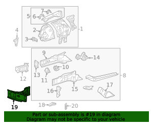 57206-53020 - Bumper Impact Bar Bracket 2017-2023 Lexus ...