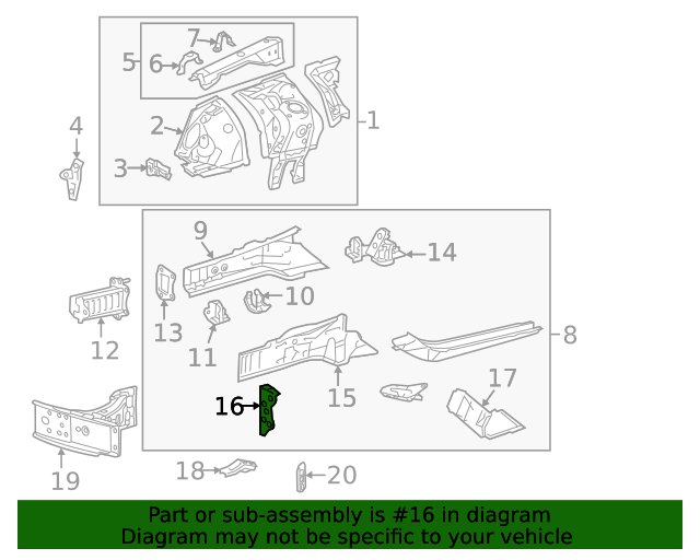 2006-2024 Lexus Outer Rail Extension 57151-30040 | OEM Parts Online