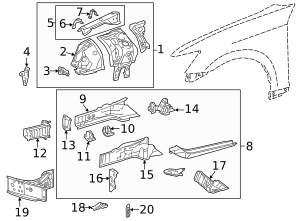 2014-2020 Lexus Front Panel Front Bracket 53837-53010 | LexusOfKendall