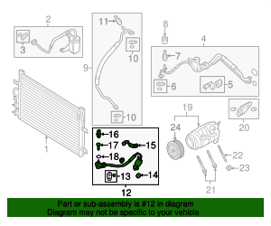 Genuine OEM Ford Part - A/C Refrigerant Discharge Hose HG1Z-19972-A ...