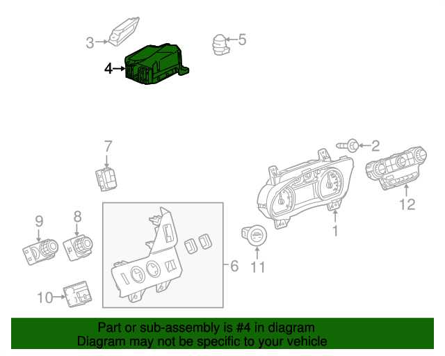 2015-2020 GM Head-Up Display 84979718 | TascaParts.com