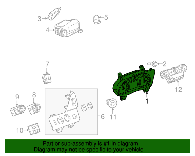 2017 GM Instrument Cluster 84054169 | TascaParts.com