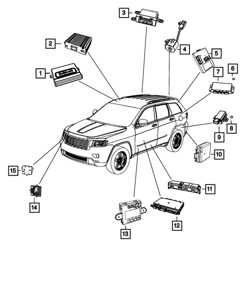 Keys, Modules and Engine Controllers for 2015 Jeep Grand Cherokee ...