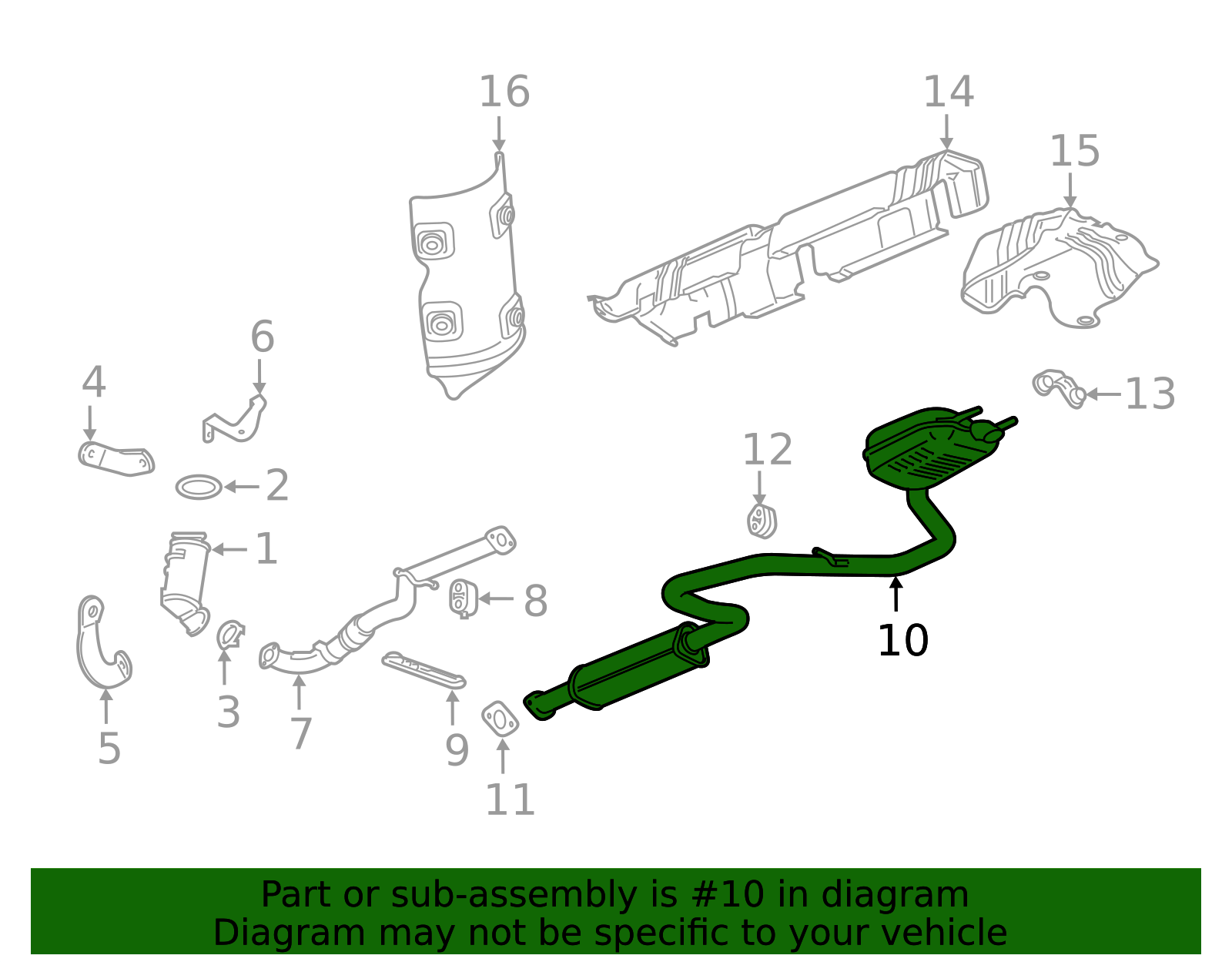 84283172 - Exhaust Muffler 2018-2019 Buick LaCrosse | Gateway Buick GMC ...