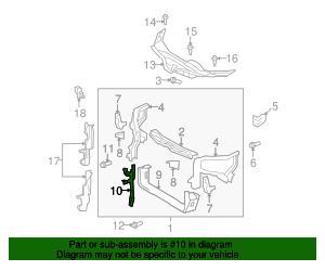 53208-0T010 - Hood Latch Support 2009-2015 Toyota Venza ...