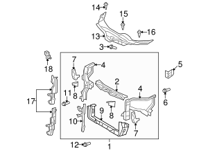 2009-2015 Toyota Venza Fender Mtg Bkt 53834-0T010 | Toyota Parts