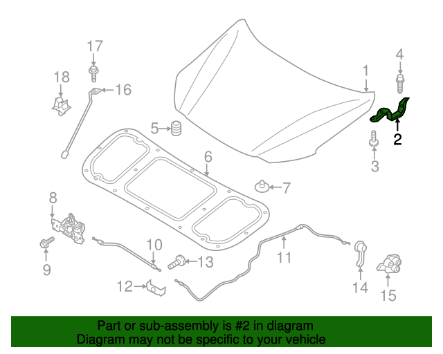 2017-2022 Hyundai Ioniq Hinge 79110-G2000 | QuirkParts