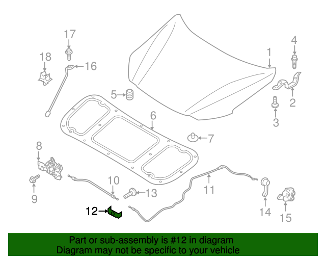 2017-2022 Hyundai Release Cable Bracket 64168-3X900 | OEM Parts Online