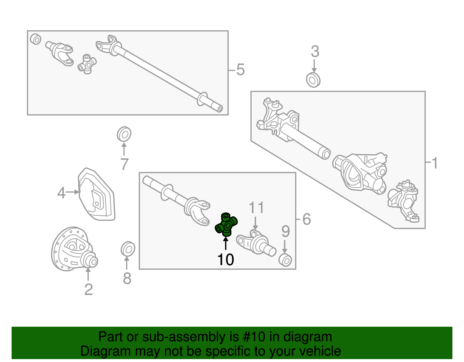 2005-2017 Ford Universal Joint 5C3Z-3249-AA | Miracle Ford Parts