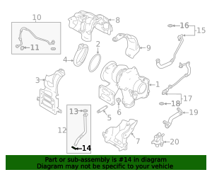 Genuine OEM Oil Outlet Tube O-Ring Part# JDE36825 Fits 2017-2024 Jaguar ...