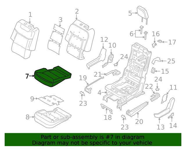 2021-2024 Ford Cushion Cover MB5Z-7863805-EA | OEM Parts Online