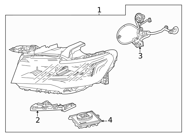 2021-2024 Cadillac Front Passenger Side Bumper Fascia Headlamp Opening ...