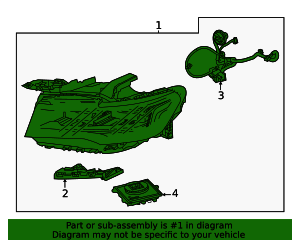 Front Driver Side Headlamp 85152295 | OEM Parts Online