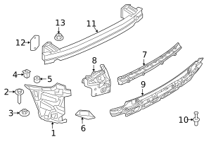 51-12-7-490-492 - Carrier, bumper rear 2021-2024 BMW | AutoNationParts.com