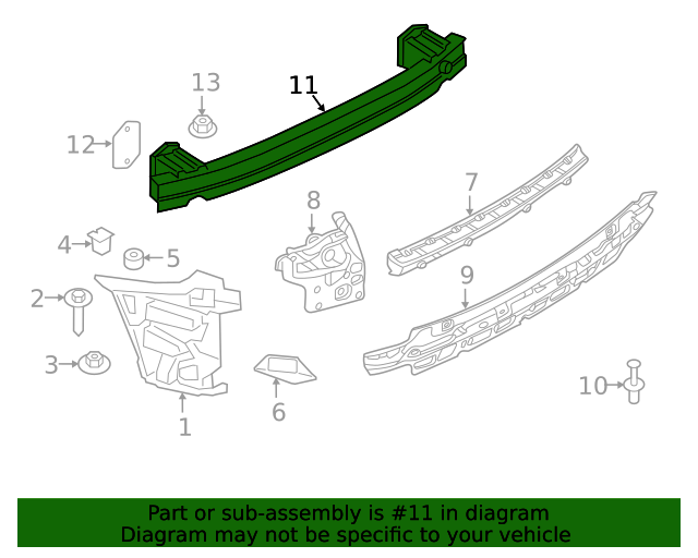 51-12-7-490-492 - Carrier, bumper rear 2021-2024 BMW | AutoNationParts.com