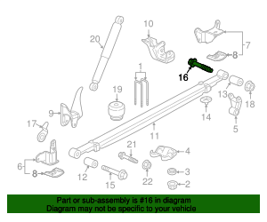 2015-2024 GM Rear Spring Bolt 11611373 GM | GMPartsDirect.com