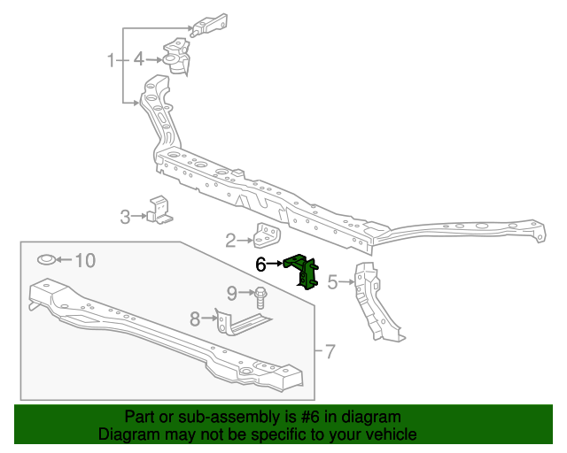2015-2021 Chevrolet Trax Lamp Bracket - Passenger Side (RH) 42566027 ...
