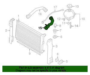 2013-2018 BMW Upper Hose 17-12-7-646-155 | OEM Parts Online