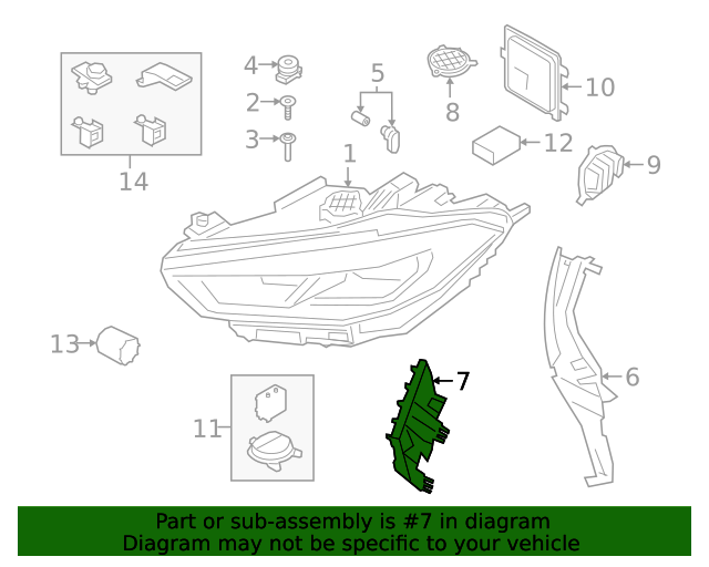 63-11-9-498-654 - Headlight Bracket 2019-2024 BMW | AutoNationParts.com