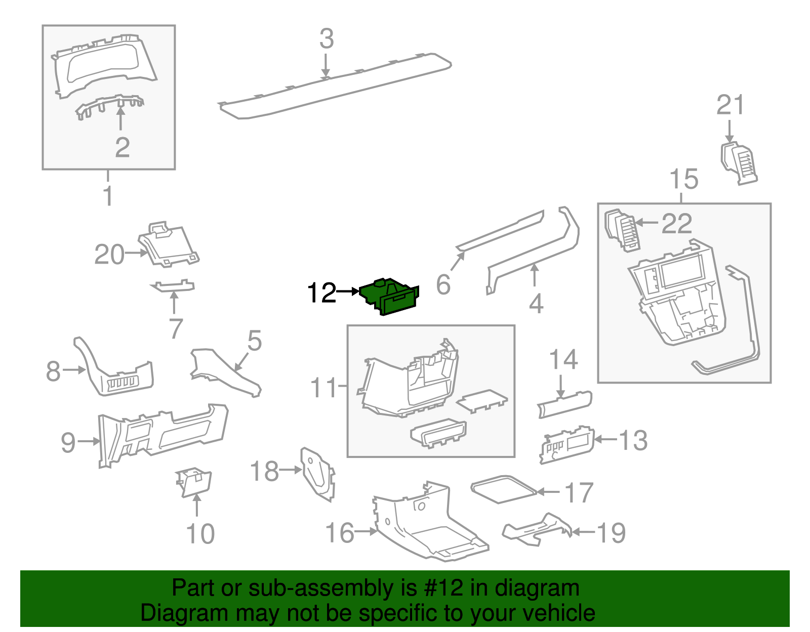 2015-2020 Toyota Sienna Instrument Panel Cup Holder 55620-08050 | OEM ...