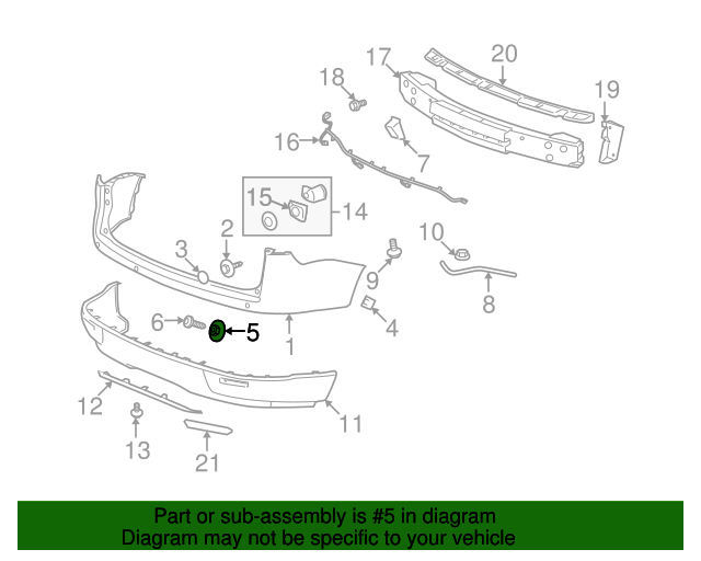 2007-2024 GM Retainer Grommet 15265199 GM | GMPartsDirect.com