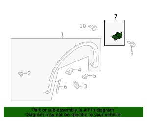 2022-2024 Mitsubishi Lower Molding 7400A590 | Mitsubishi Motors Store