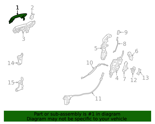 099-760-19-01-5890 - Exterior Door Handle 2017-2023 Mercedes-Benz ...