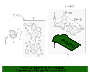 2012-2024 Mazda Valve Cover Gasket PE01-10-235 | Mazda-Parts