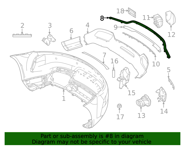 2016-2019 Mercedes-Benz Bumper Trim 190-885-09-21-9040 ...