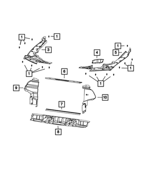 2014-2023 Mopar Cooling Module Seal 55038190AA | Mopar Parts Store
