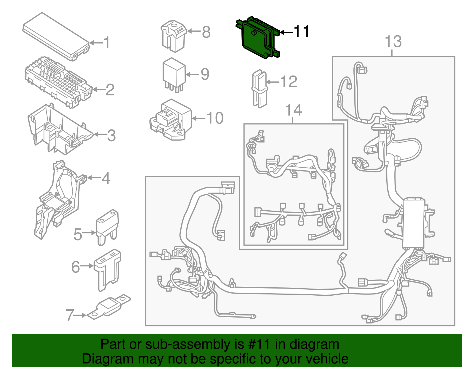 7T4Z-8B658-B - 2007-2015 Ford - Fan Relay | My Ford Parts